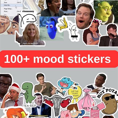 Meme Reaction Stickers Etsy