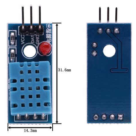 Dht11 Digital Temperature And Humidity Sensor Module With Led With
