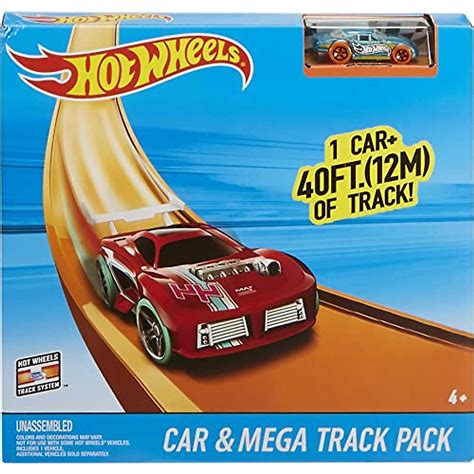 Hot Wheels Track Builder Mega Track Pack 87 Pieces For Custom Racing