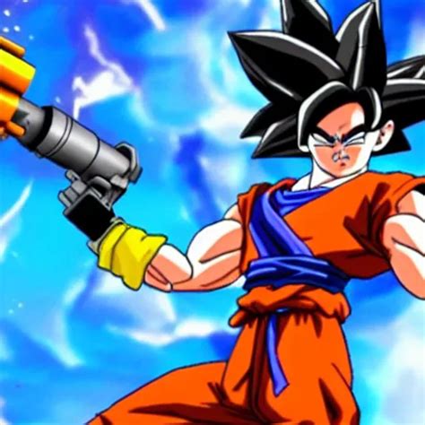 still of goku holding a rocket launcher from fortnite | Stable Diffusion | OpenArt