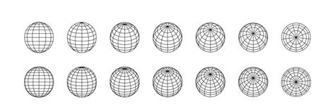 Wireframe Globe Grid Spheres Spherical Royalty Free Vector