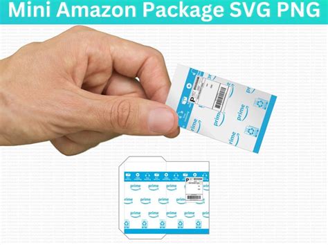 Printable Mini Amazon Package Template With Label Miniature Envelope Elf Props Svg Elf