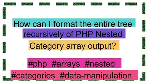 How Can I Format The Entire Tree Recursively Of Php Nested Category