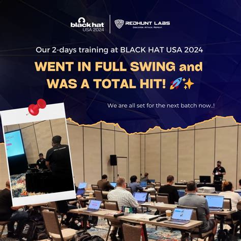Redhunt Labs On Linkedin Bhusa2024 Blackhat Redhuntlabs Recon Infosec Training…