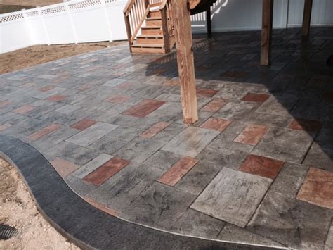 Multi Color Stamped Concrete Patio Blackwater Concrete
