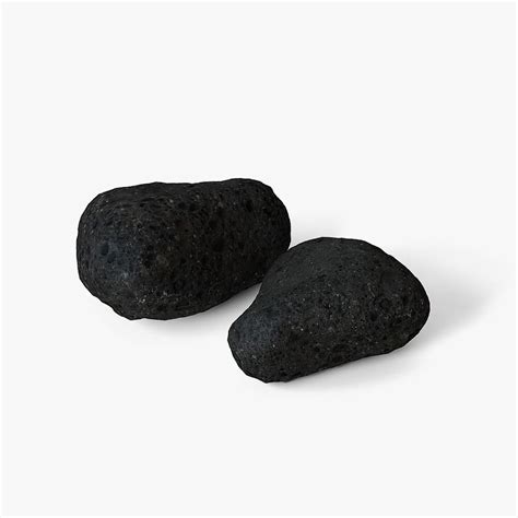 Black Lava Rocks 3d Model Download Landscapes On