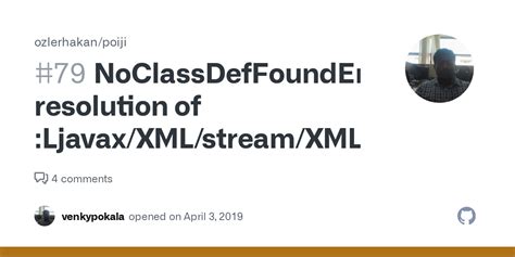 noclassdeffounderror failed resolution of ljavax xml stream