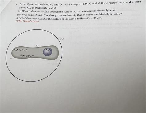 solved in the figure two objects o1 ﻿and o2 ﻿have charges
