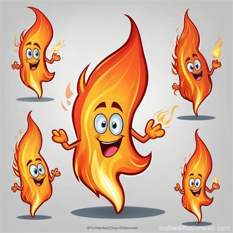 Cartoon Wisp Of Fire Stable Diffusion Online