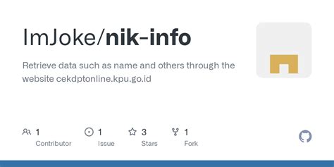 Github Imjoke Nik Info Retrieve Data Such As Name And Others Through The Website Cekdptonline