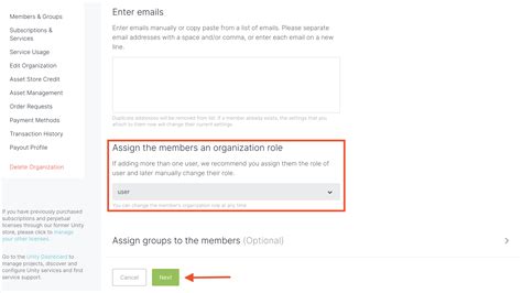 How Do I Invite A New Member To My Organization Unity Support Help