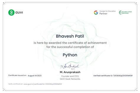 Just Wrapped Up The Python Course Through Guvi Geek Networks Iitm