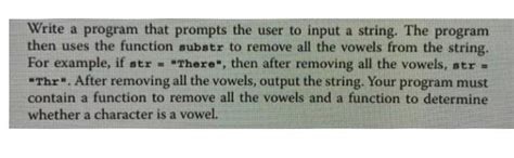 Solved Write A Program That Prompts The User To Input A