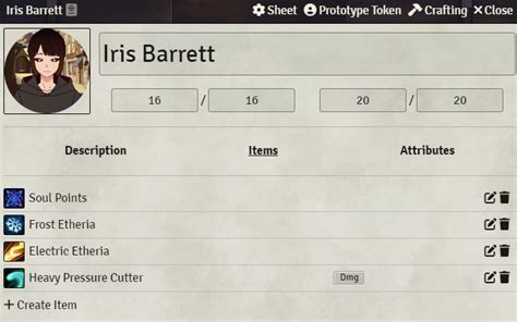 looking for help with inventory system r foundryvtt