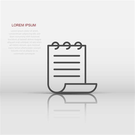 premium vector document note icon in flat style paper sheet vector