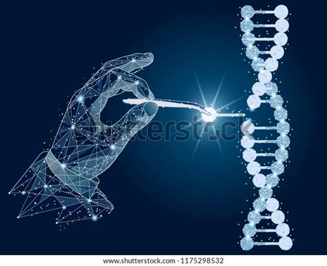 Manipulation Dna Double Helix Bare Hands Stock Illustration 1175298532