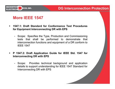 Dg Interconnection Protection Ieee 1547 Pdf