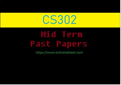 Cs302 Final Term Solved Past Papers Online