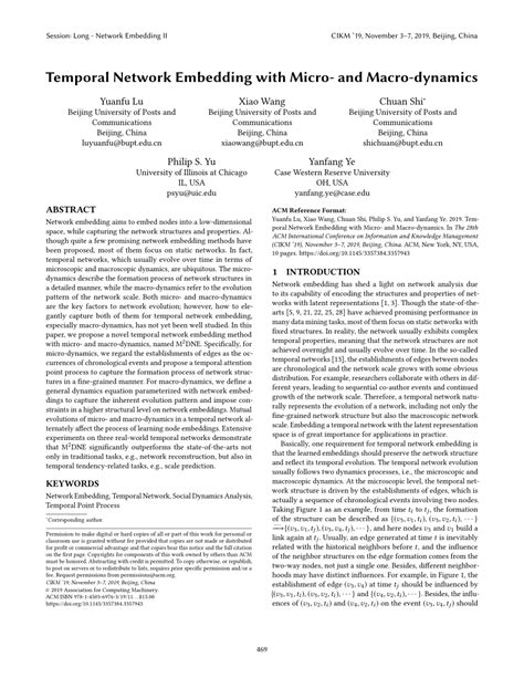 Pdf Temporal Network Embedding With Micro And Macro Dynamics