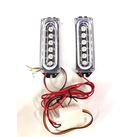 Led Strobo Viatura Azul Vermelho Policia Shopee Brasil