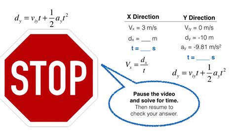 How To Solve Projectile Motion Problems In Physics Youtube