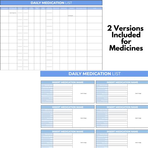 Medication Chart Template