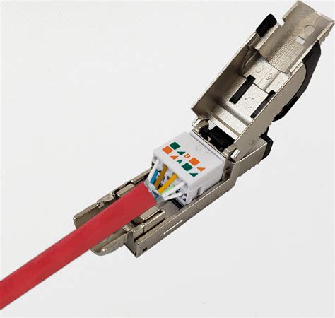 Rj45 Cat6a Shielded Field Termination Tool Less Plug Solid Or Strande