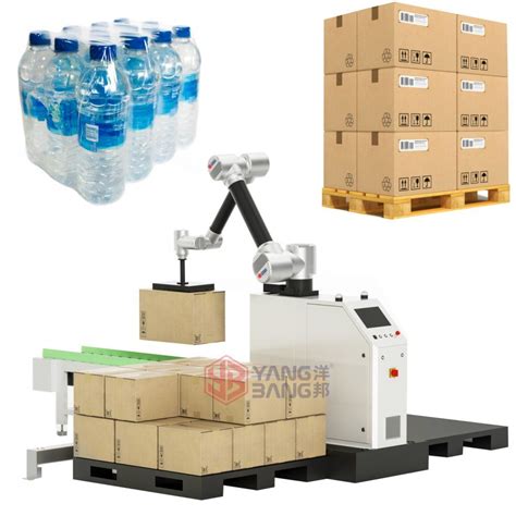 Industrial Robot Arm Modular Design And Production Carton Palletizer Stacking On Pallet Case