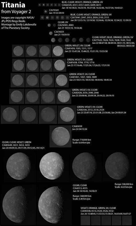 Voyager 2s Titania Image Catalog The Planetary Society
