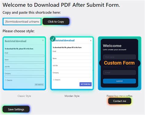 Download Pdf After Submit Form Para Wordpress Descargar