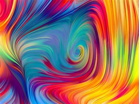 Abstract Design From Interacting Colors Overflow Colors Series Photo