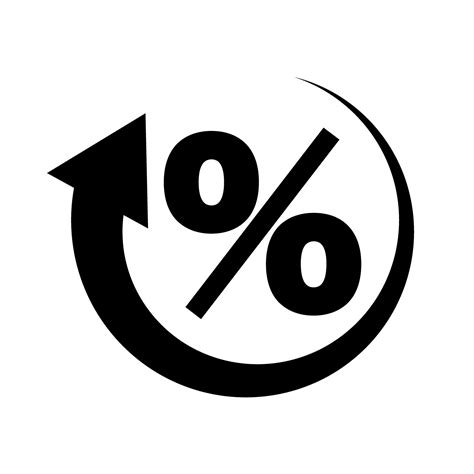 Yield Icon Percent Sign And Rotating Arrow Vector 42065726 Vector