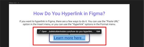 how do you hyperlink in figma