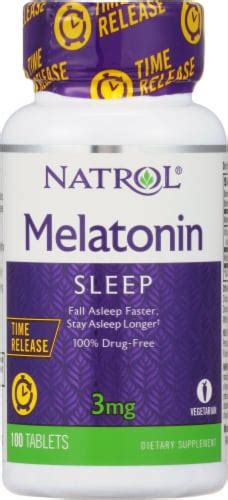 Natrol Melatonin Time Release Tablets 3mg 100 Ct Fred Meyer