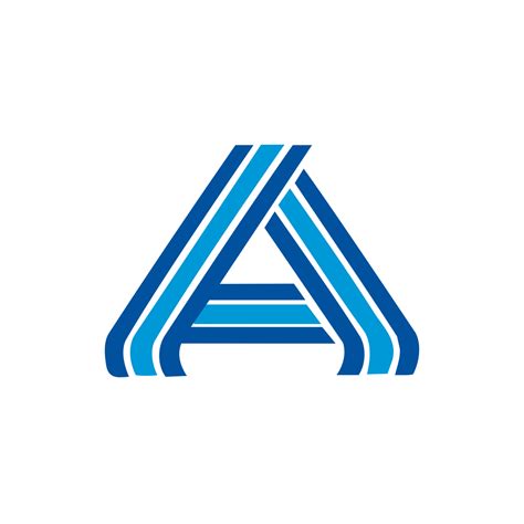 Aldi Nord Logo In Blue And White Stripes With Arrow Letter A Logo