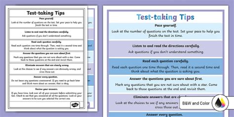 Test Taking Tips Poster Teacher Made Twinkl