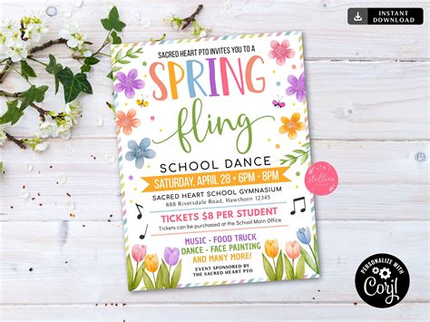 Spring Fling Dance Flyer