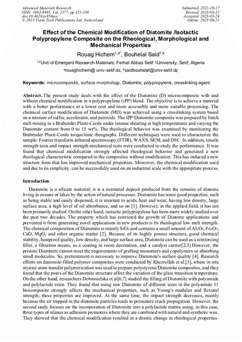 Effect Of The Chemical Modification Of Diatomite Isotactic Polypropylene Composite On The
