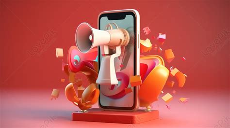 전화 배경에 확성기를 쥐고 있는 만화 손의 3d 렌더링된 그림 만화 배경 만화 전화 배경 전화 3d 배경 이미지 Hd 만화 만화 전화 전화 3d 배경 사진 무료