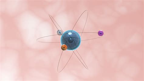 Motion Of Atom Spheres With Pink Organic Background 3d Rendering