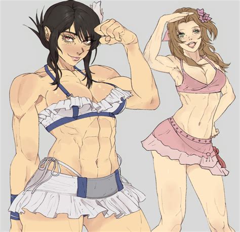 Rule 34 2girls Aerith Gainsborough Aerith Gainsborough Pink Mermaid