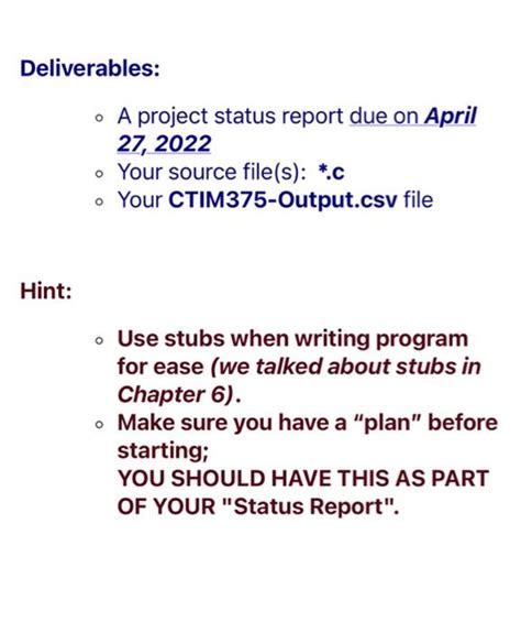 Solved Please Write A C Code And A Plan Write Up For The C