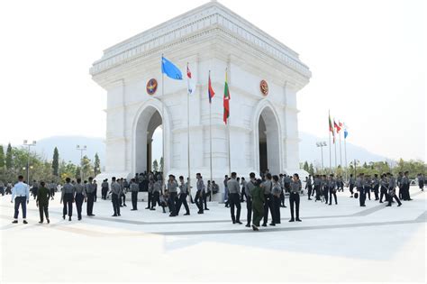 ၇၉ နှစ်မြောက်တပ်မတော်နေ့ စစ်ရေးပြအခမ်းအနားတွင် ပါဝင်သည့် စစ်ရေးပြစစ်ကြောင်းများ မာရဝိဇယဗုဒ္ဓရုပ