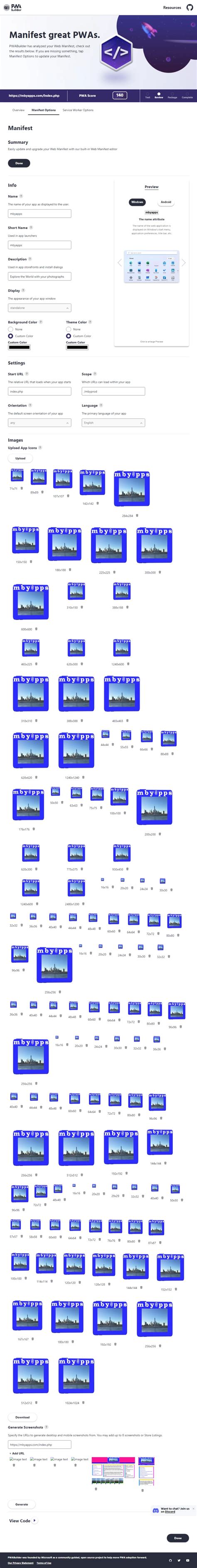 pwabuilder not creating images folder when downloading base files