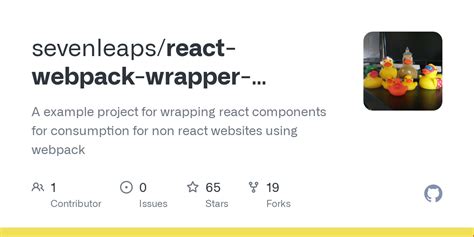 Github Sevenleapsreact Webpack Wrapper Example A Example Project