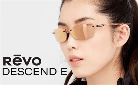 Revo Sunglasses Descend E Polarized Lens With Small Rimless Rectangle