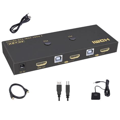 Compatible 4k Kvm Switch Usb 3 Ports Pc Computer Kvm Switch Keyboard