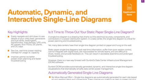 Automatic Dynamic And Interactive Single Line Diagrams Sunbird Dcim