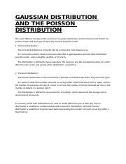 Understanding Gaussian And Poisson Distributions A Comparative Course Hero