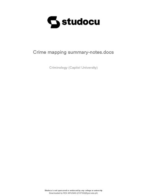 crime mapping summary notes pdf geographic information system